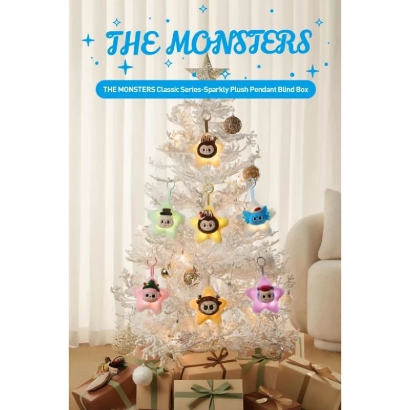 Jual Labubu The Monster Classic Series Christmas Sparkly Plush Pendant ...