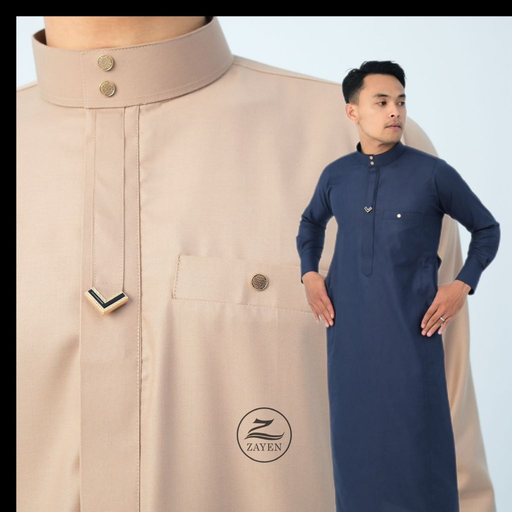 Jual Jubah Slimfit pria Gamis Pria Slimfit jubbah zayen jubah muslim ...