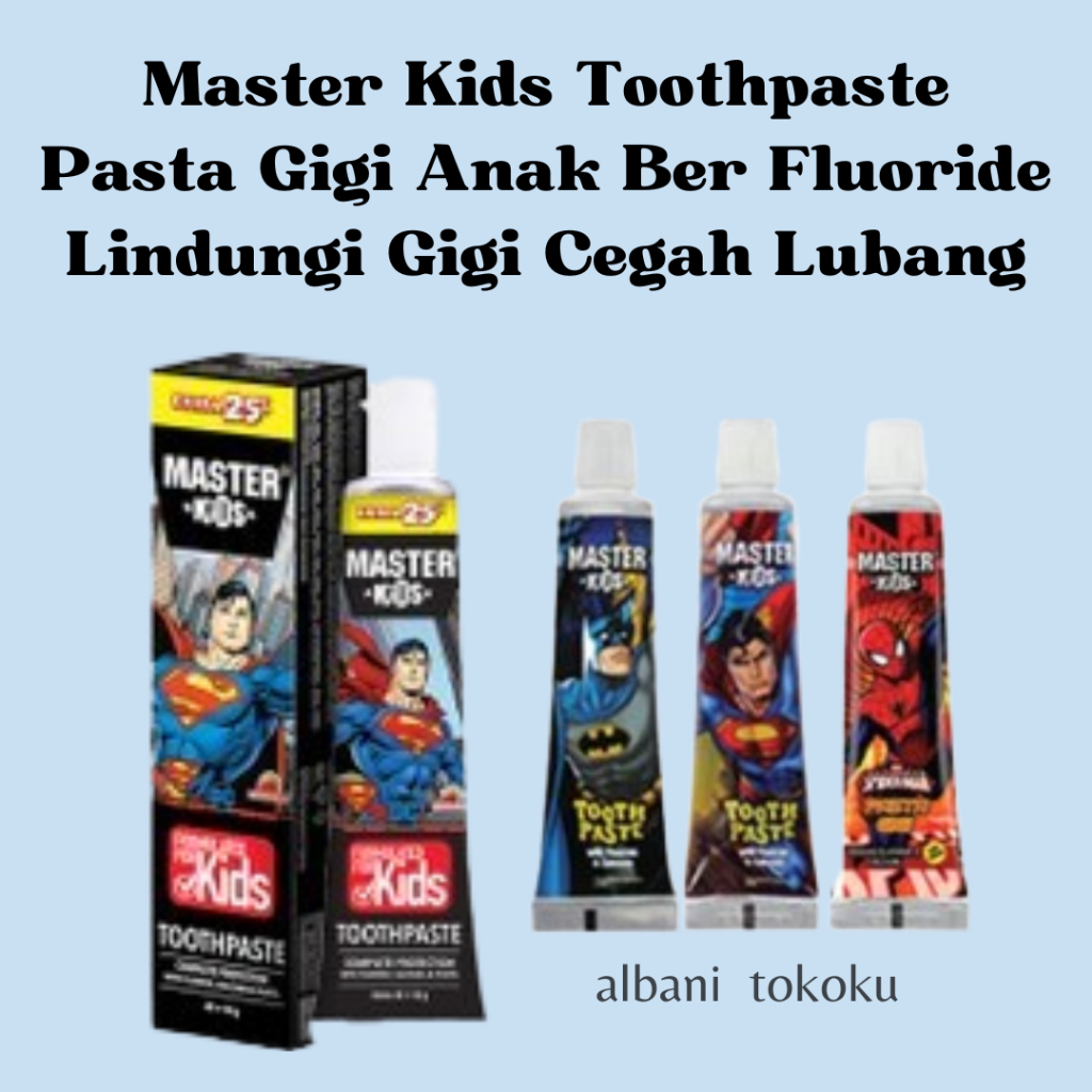 Jual Master Kids Toothpaste 50 gr - Pasta Gigi Anak Berfluoride - Rasa ...