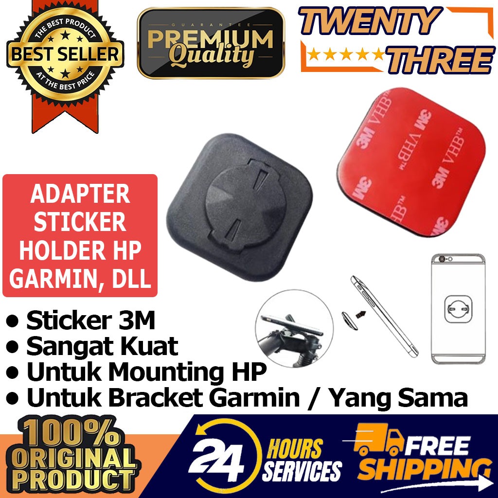 Jual Sticker Holder HP Handphone Adaptor Phone Adapter Barfly Mount ...