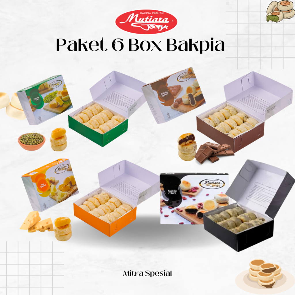 Jual PAKET [6 Box]Bakpia Mutiara Jogja (isi 15) - Oleh Oleh Khas Jogja ...