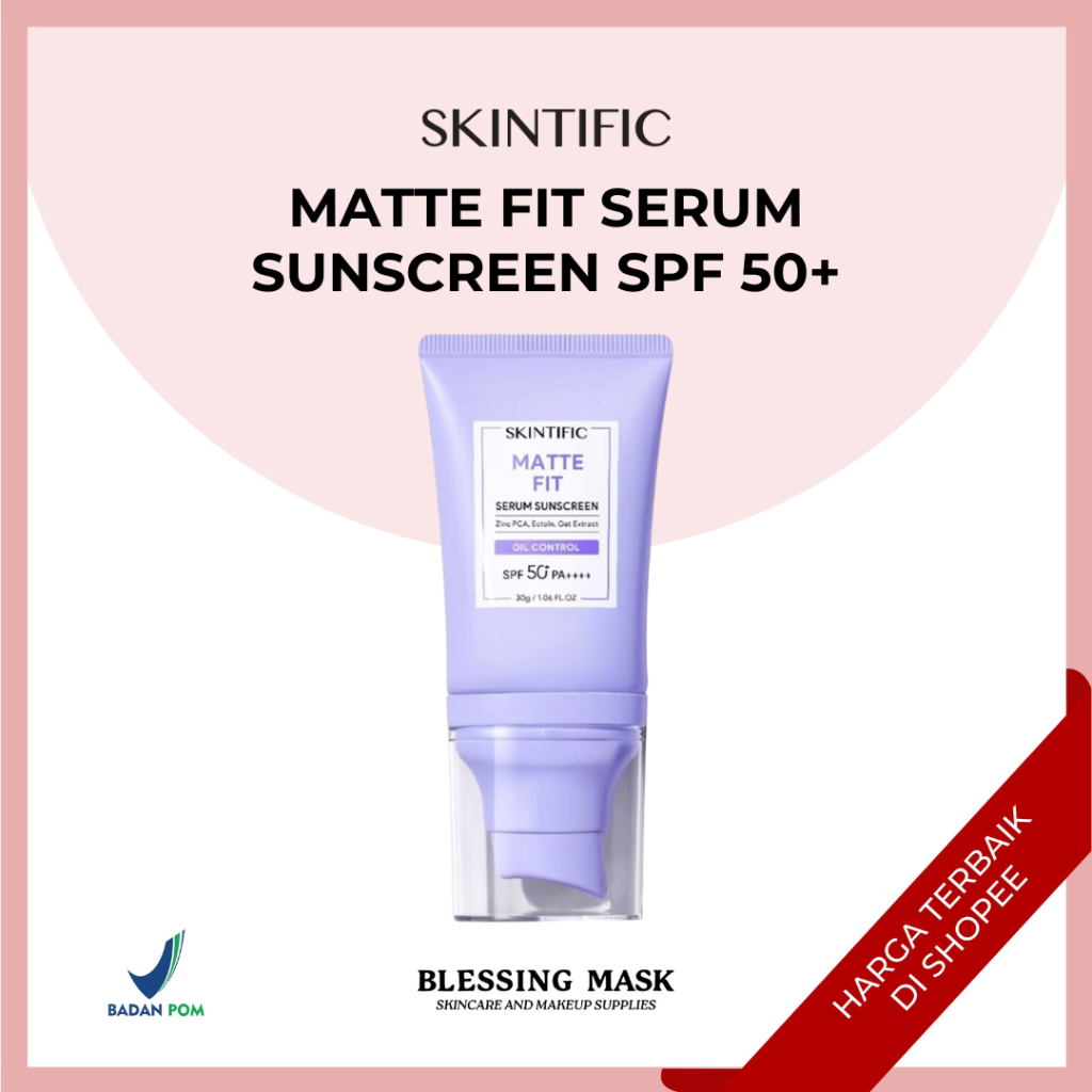 Jual SKINTIFIC Matte Fit Serum Sunscreen 30g SPF50+ PA++++ | UVA, UVB ...