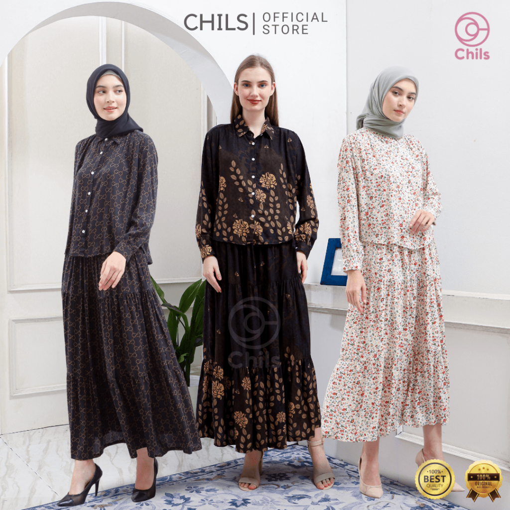 Jual Chils One Set Rok One Set Wanita Kekinian Baju Wanita Baju Setelan ...