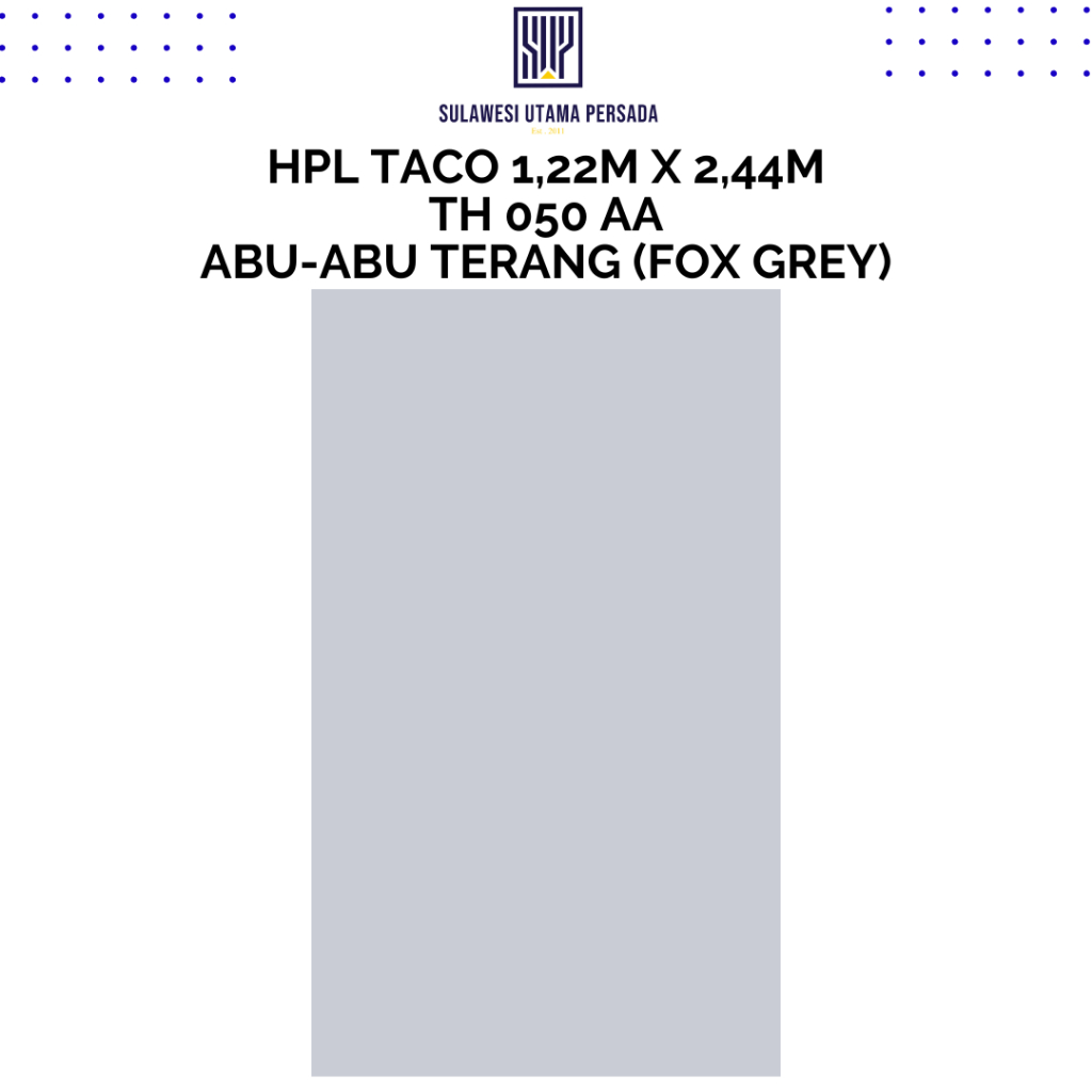 Jual HPL TACO SOLID TH 050 AA FOX GREY ABU TERANG | Shopee Indonesia