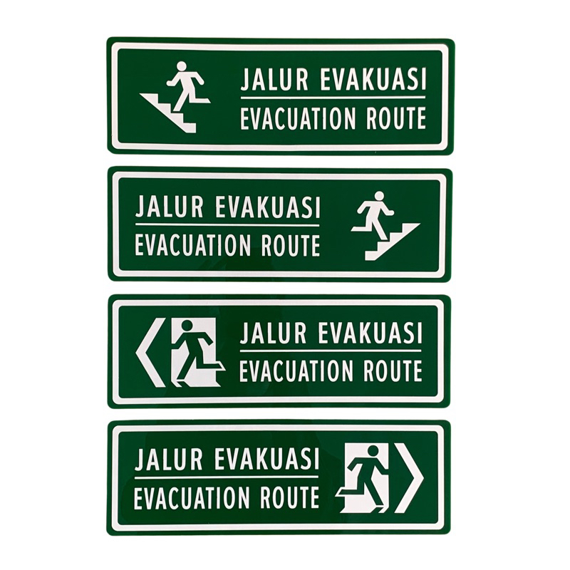 Jual Jalur Evakuasi Akrilik / Titik Kumpul Akrilik / Evacuation Route Sign Akrilik Reflective ...