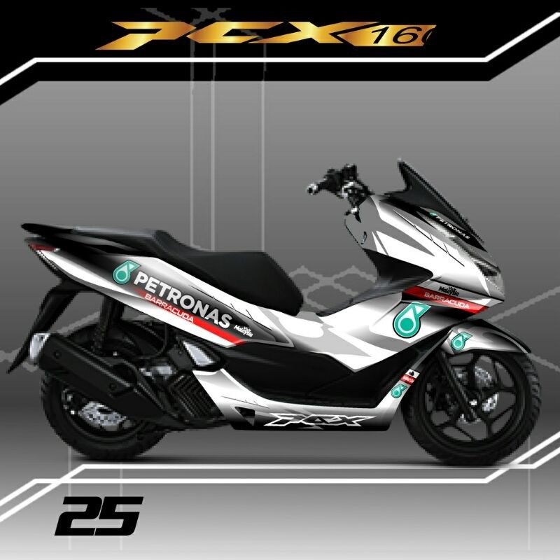 Jual Decal PCX Full Body Stiker PCX Full Body Full Blok Dekal PCX 150 ...