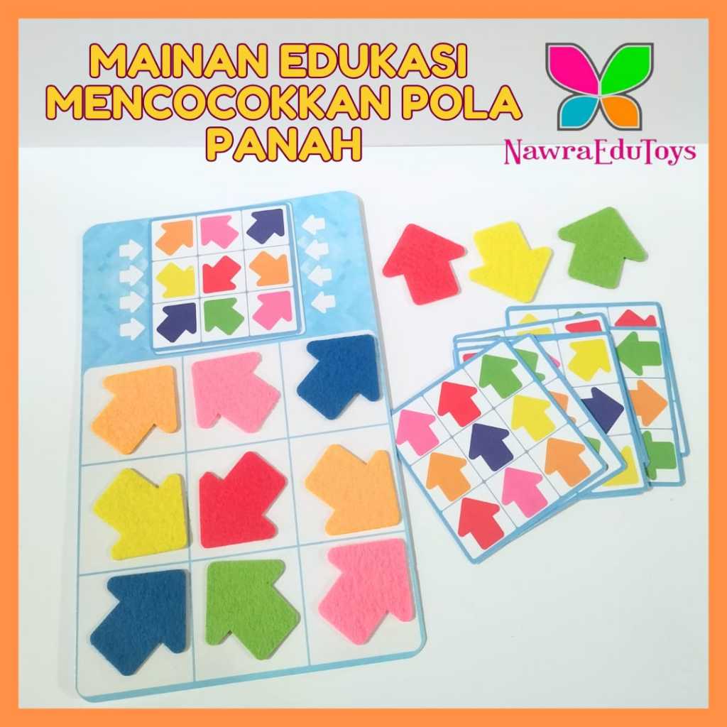 Jual Mainan Edukasi Mencocokkan POLA PANAH Warna-warni, Montessori Toys ...