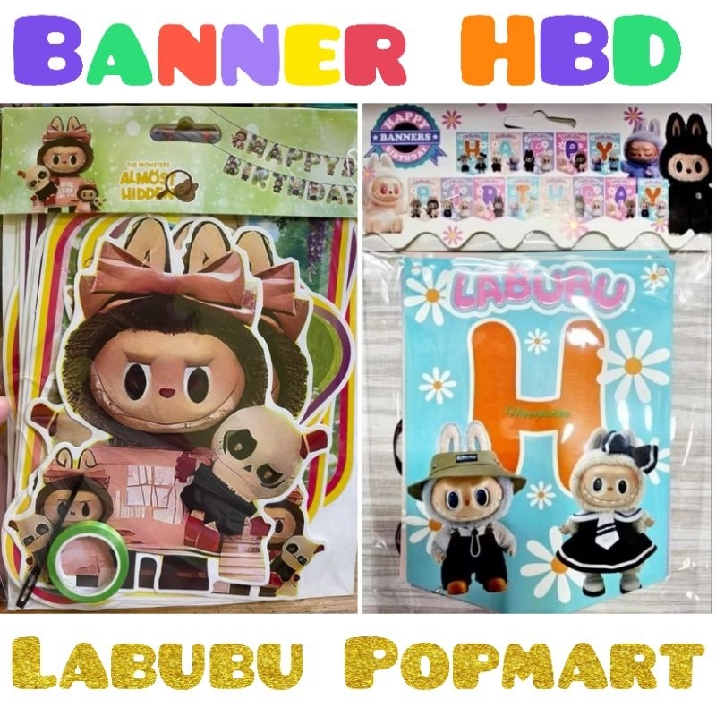 Jual Banner Happy Birthday Labubu The Monsters | Shopee Indonesia
