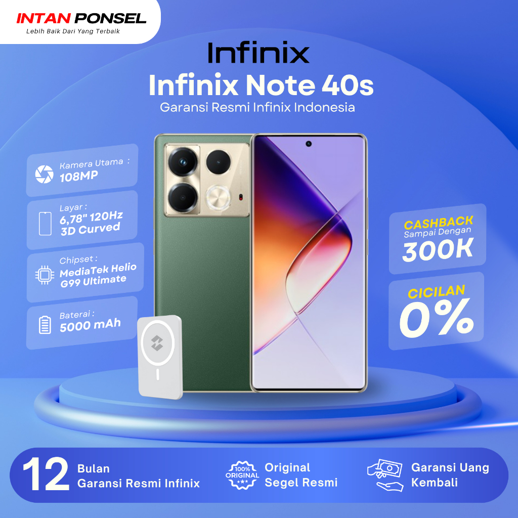 Jual infinix Note 40s 8GB+256GB UP To 16GB Extended RAM | Garansi Resmi Infinix Indonesia 1 ...