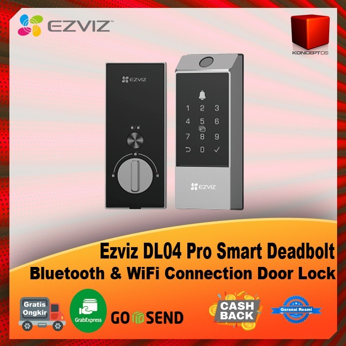 Jual Ezviz DL04 Pro Smart Deadbolt Lock Smart Home Bluetooth & WiFi Connection | Smart Door Lock ...