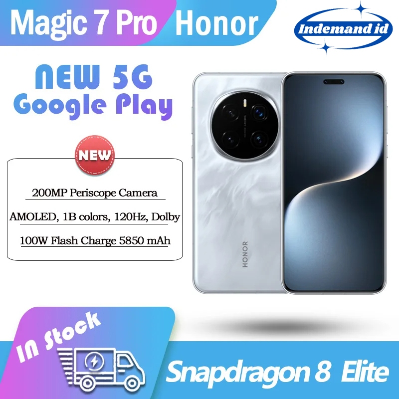 Jual Honor Magic 7 Pro 5G 6.8 " OLED 120Hz Qualcomm Snapdragon 8 Elite 5850mAh 100W NFC Android ...