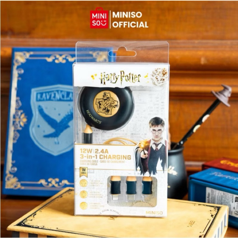 Jual Miniso x Harry Potter 3-in-1 Charging Cable for iphone Lightning ...
