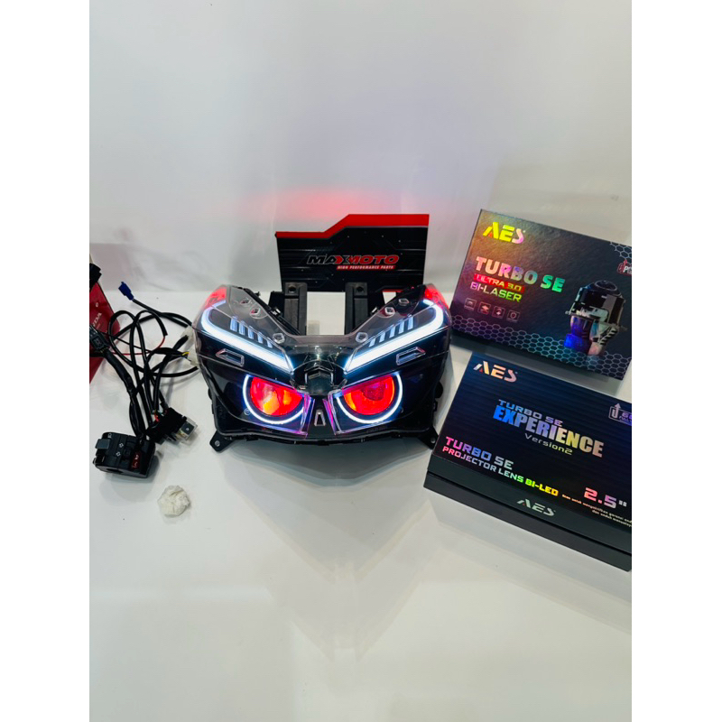 Jual PAKETAN BILED AES TURBO ULTRA VARIO 125/150 New FULLSET RGB SAKLAR ...