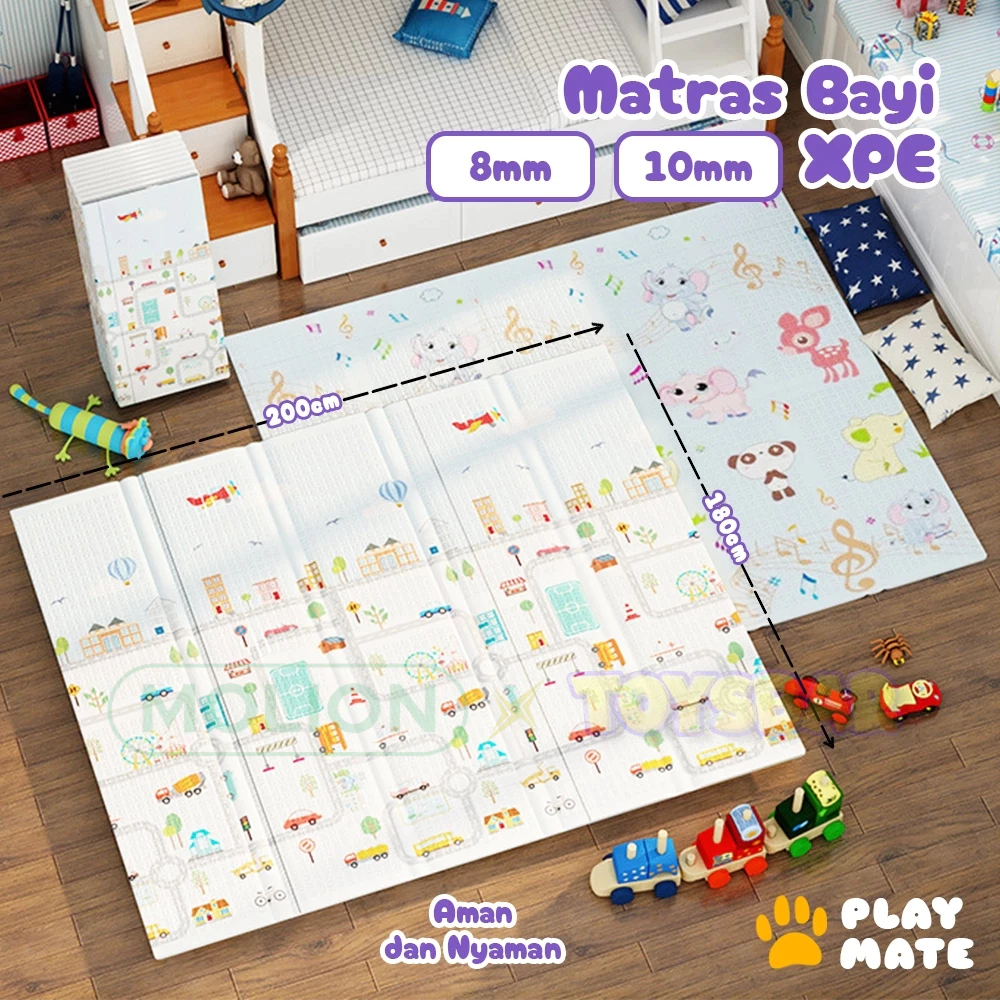 Jual Joy Playhouse x Molion Playmat Bayi Karpet Lipat Playmate Matras ...