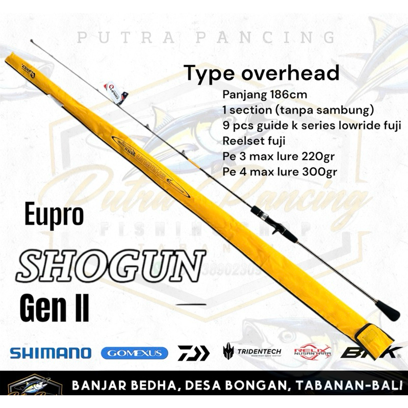 Jual eupro shogun gen II spinning overhead | Shopee Indonesia