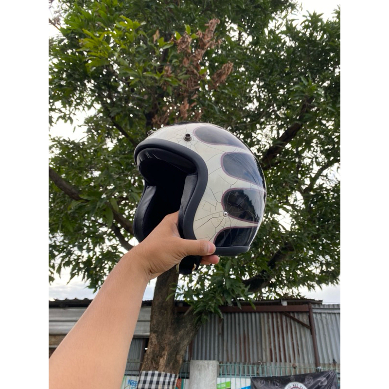 Jual Helm Bogo Garis Gradasi Custom | Shopee Indonesia