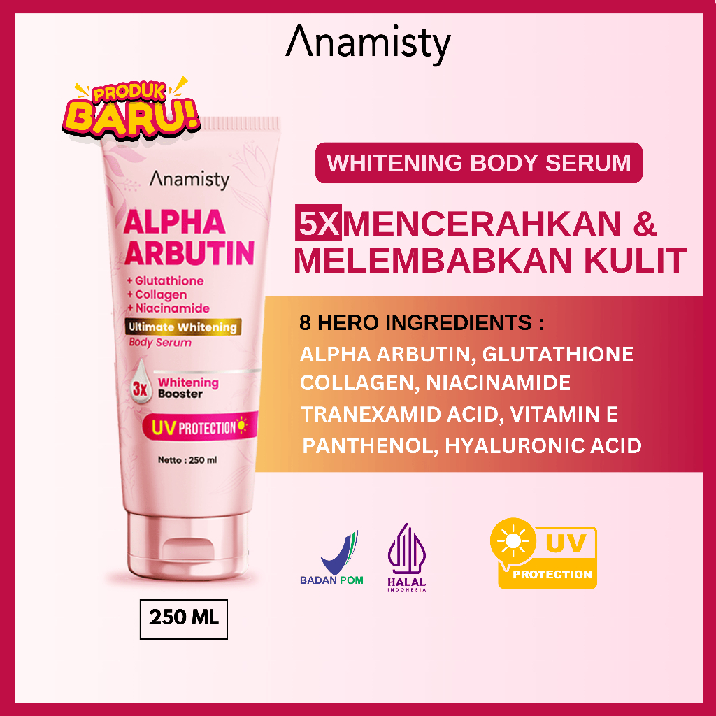 Jual ANAMISTY HAND BODY SERUM PEMUTIH GLUTATHIONE BODY LOTION ALPHA ...