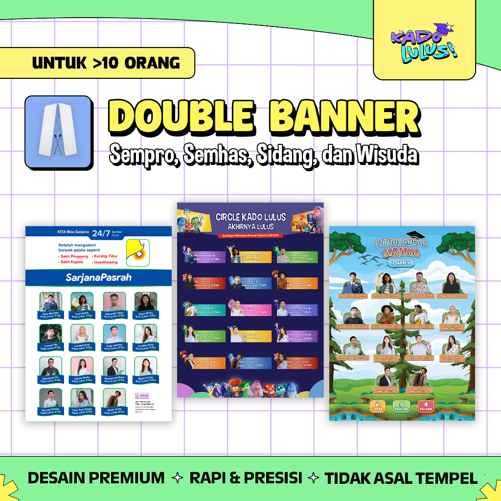 Jual [DOUBLE BANNER] KADOLULUS Banner Spanduk Sidang Skripsi Wisuda ...