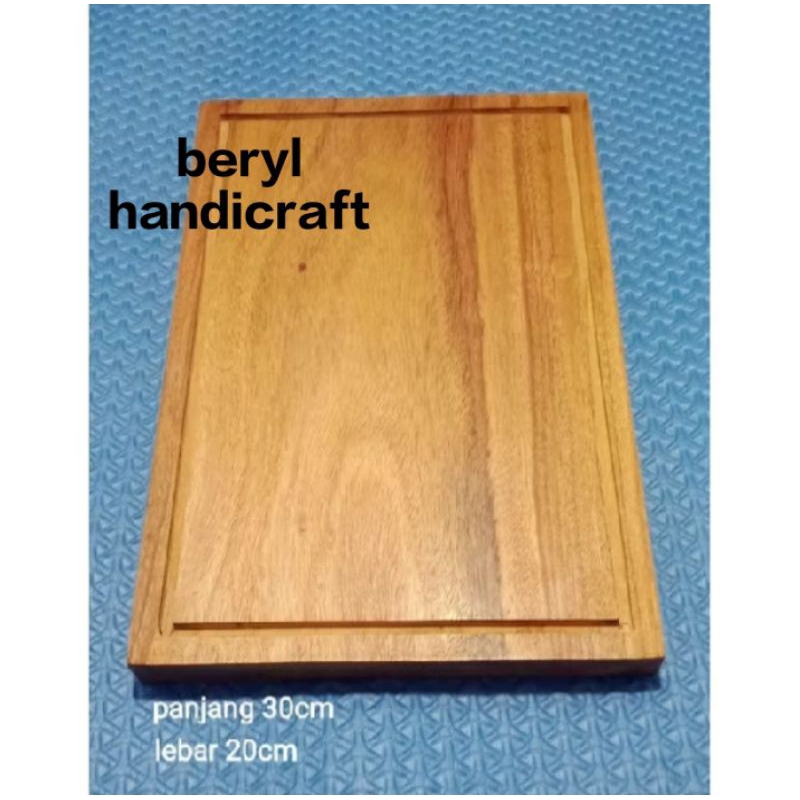 Jual telenan kayu/papan saji/serving bord 20x30x2cm | Shopee Indonesia