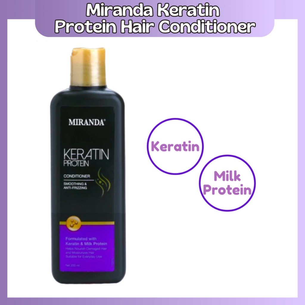 Jual Miranda Keratin Protein Hair Conditioner 200ml | Shopee Indonesia