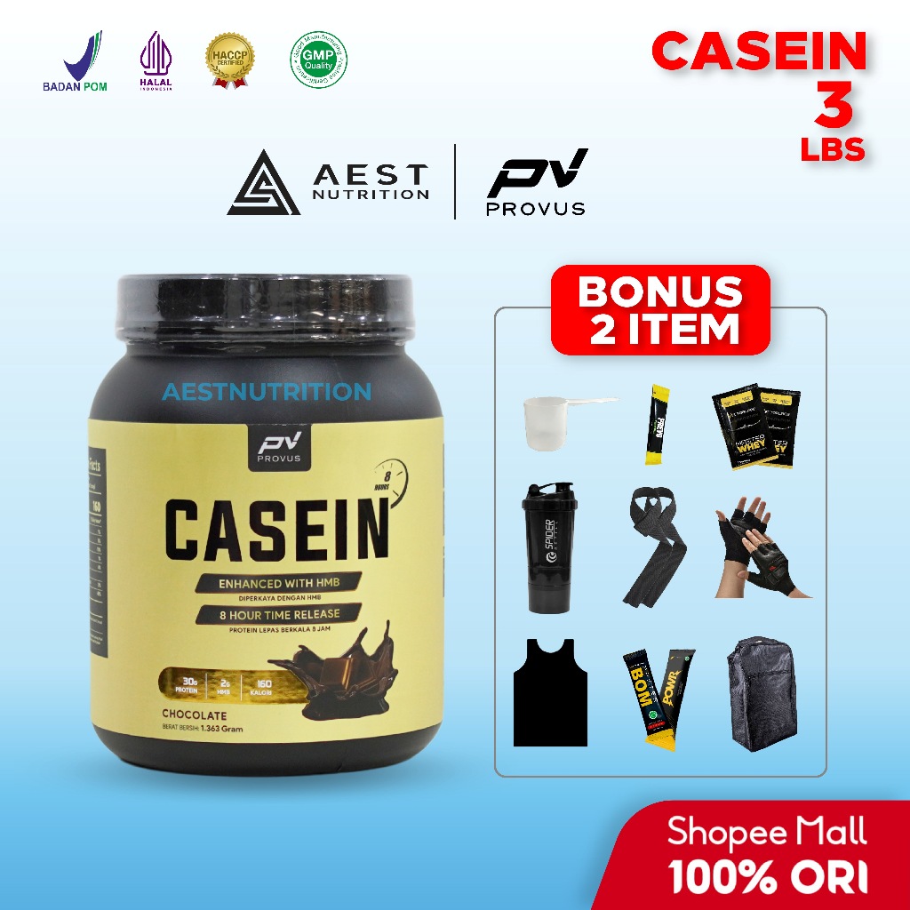 Jual Provus Casein 3 lbs Susu Time Release HMB Whey Protein | Shopee ...