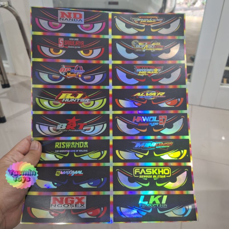 Jual Sticker mata hologram sound audio NANDA RISWANDA BREWOG Random ...