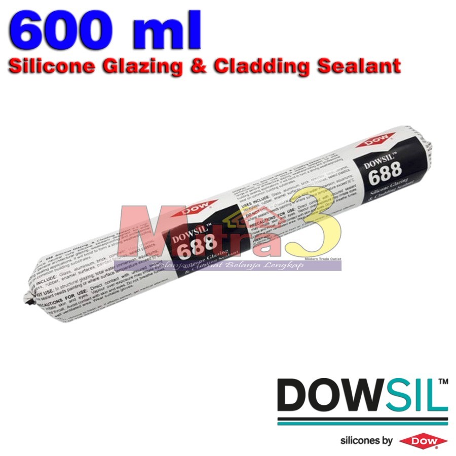 Jual Lem Silikon Sosis Netral DOWSIL 688 / DOW Silicone Glazing & Cladding Sealant NEUTRAL CURE ...