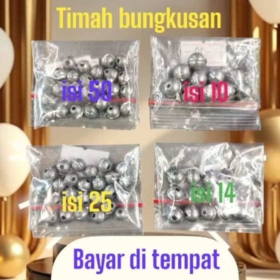 Jual TIMAH PEMBERAT (50 biji)/(25 biji)/(14 biji)/(10 biji) ii BANDUL ...