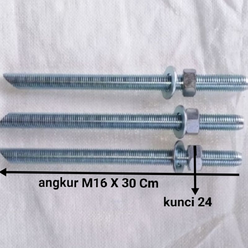 Jual angkur hilti m16 x 30CM anchor hilty finising blue zinc plathing ...