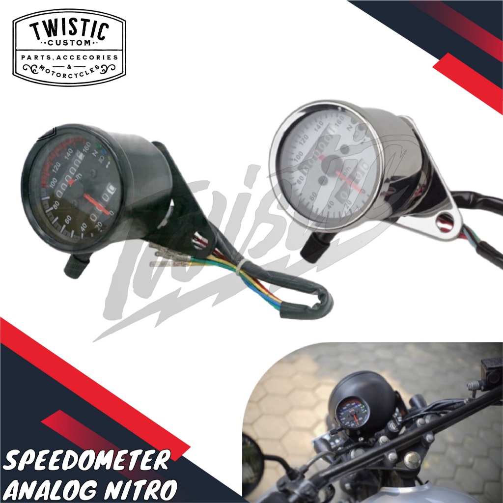 Jual Speedometer Analog Nitro Motor Custom W175 CB Benelli Caferacer ...