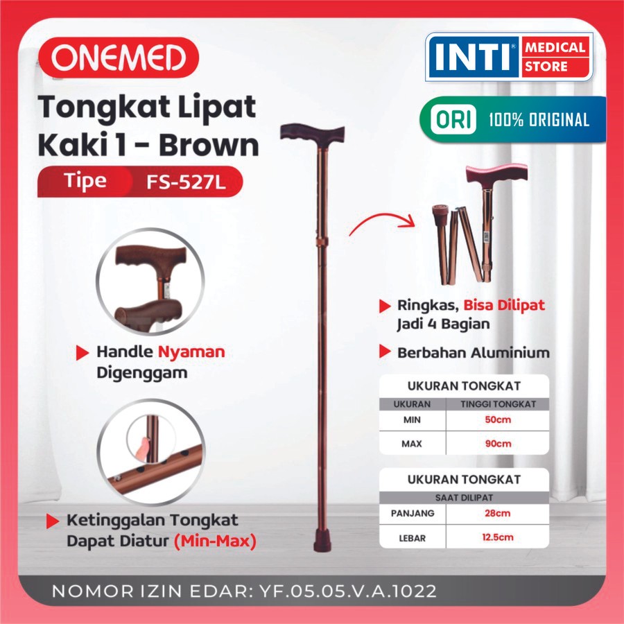 Jual Onemed | Tongkat Lipat Kaki 1 FS 527L | Alat Bantu Jalan | Shopee Indonesia