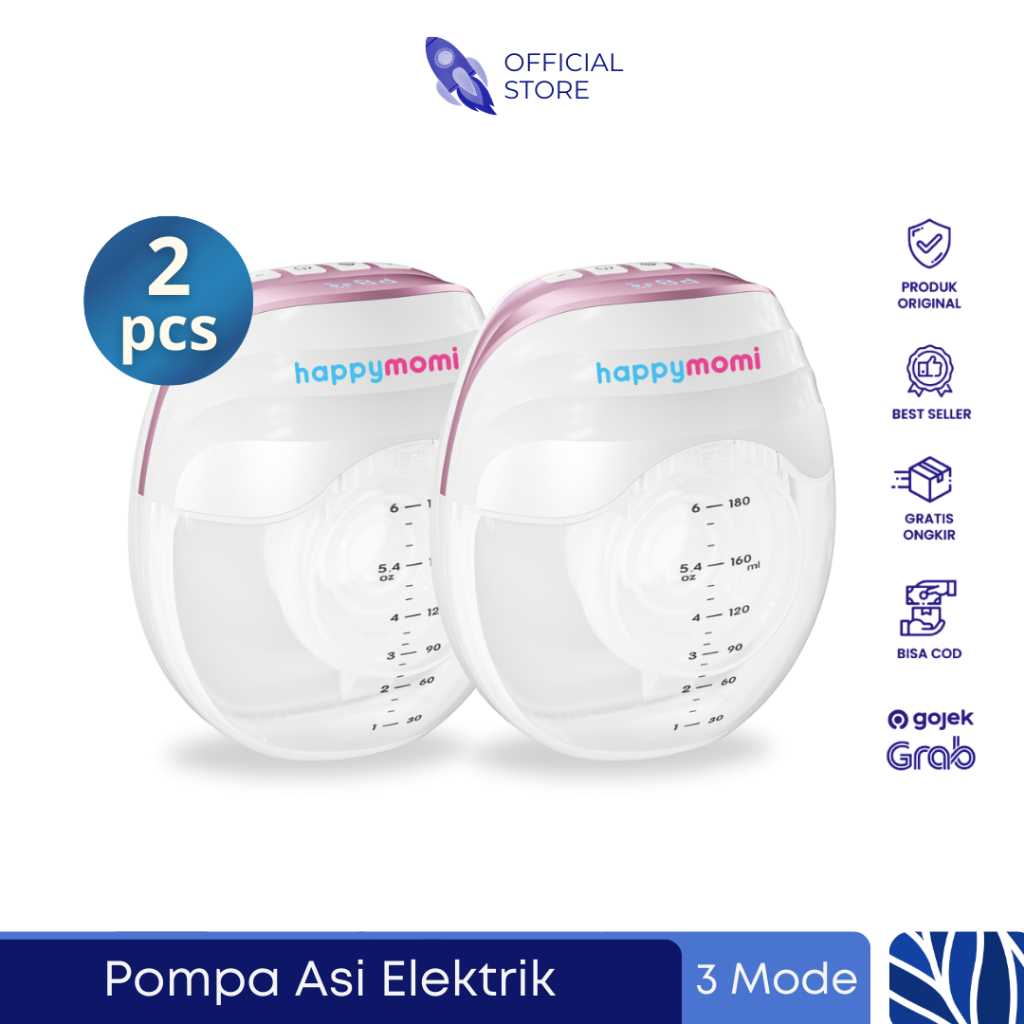 Jual HAPPYMOMI - 2pcs Pompa Asi Elektrik - Handsfree breast pump tanpa ...