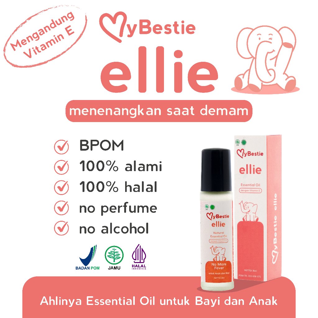 Jual MyBestie Ellie-Essential Oil Penurun Panas dan Demam Bayi | Shopee ...