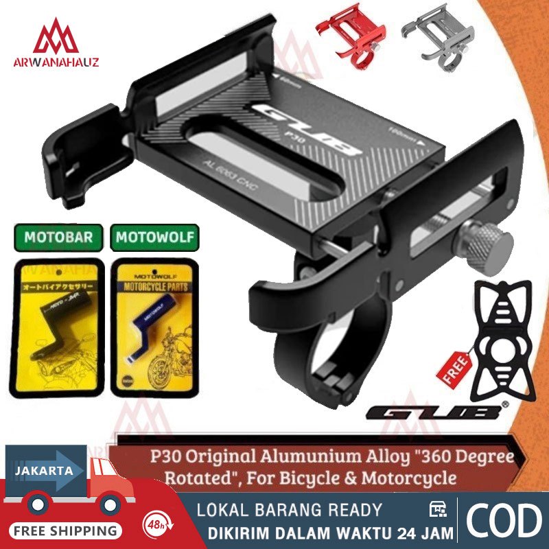 Jual GUB Holder P30 Phone Holder Hp Sepeda Motor Alumunium Alloy Tempat Hp Dudukan Hp Sepeda ...