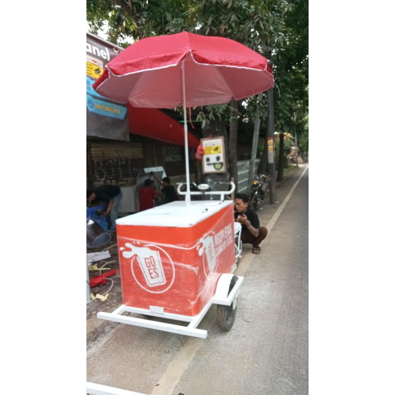 Jual gerobak usaha ice kopi sepeda listrik selis k | Shopee Indonesia