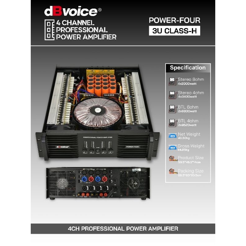 Jual POWER DBVOICE POWER FOUR CLASS H ORIGINAL POWER 4 CHANNEL DB VOICE ...