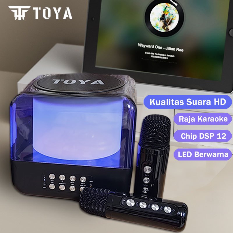 Jual TOYA Speaker bluetooth karaoke LED Light Lamp Eight Colour KTV Equipment 3D Stereo ...