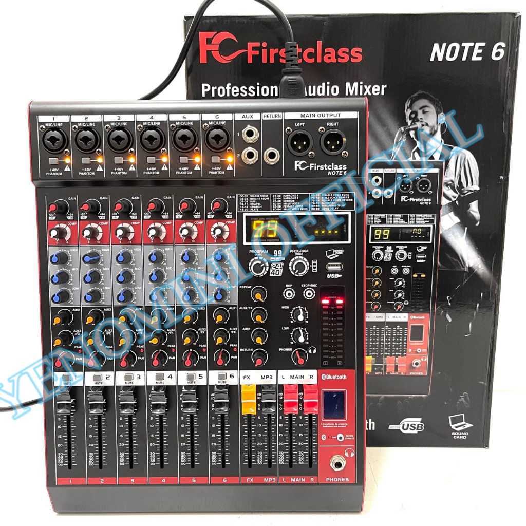 Jual Mixer Frist Class Note 6 6channel Original Mixer Firstclass FC Note6 Mixing 6 Bagus ( Bisa ...