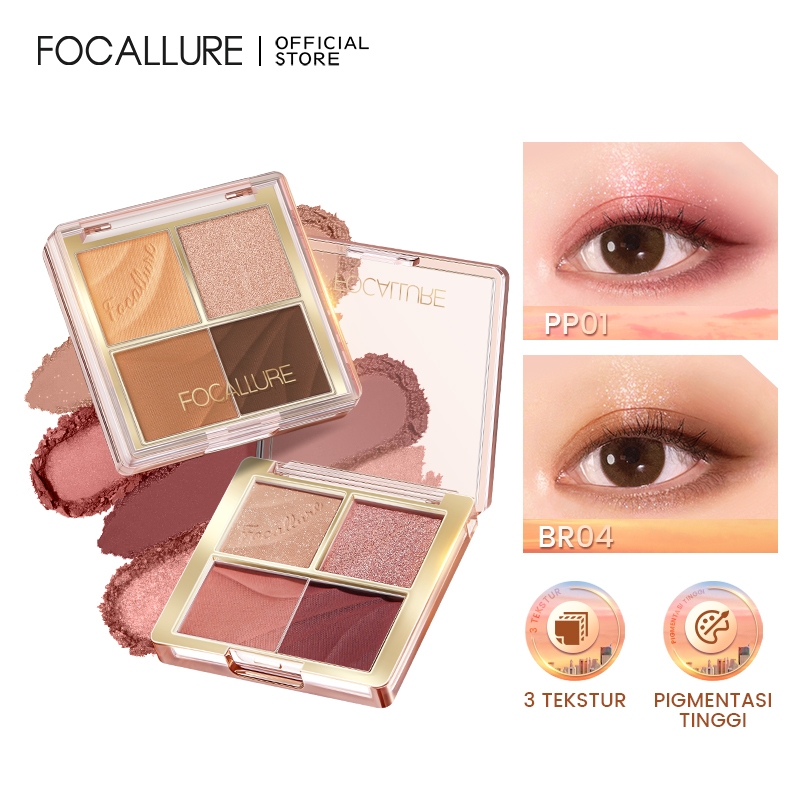 Jual FOCALLURE Multi Use Shimmer Eyeshadow Palette Powder AmberGold Shopee Indonesia