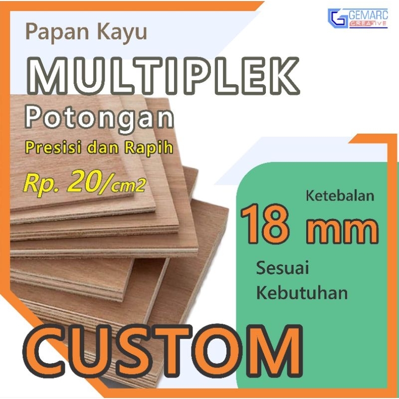 Jual KAYU MULTIPLEK 18mm CUSTOM | Shopee Indonesia