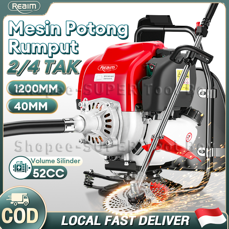 Jual REAIM Mesin Potong Rumput 4/2 Tak 52CC 10000R/MIN brush cutter Tangki bahan bakar 1.2L ...