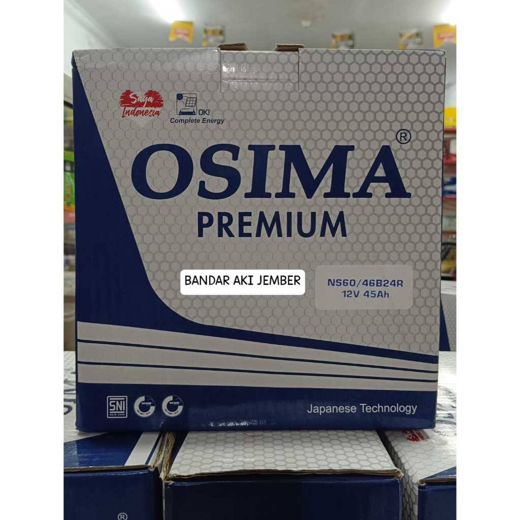 Jual AKI MOBIL NS60 OSIMA PREMIUM 46B24R = 45 AMPER 12 VOLT | Shopee ...