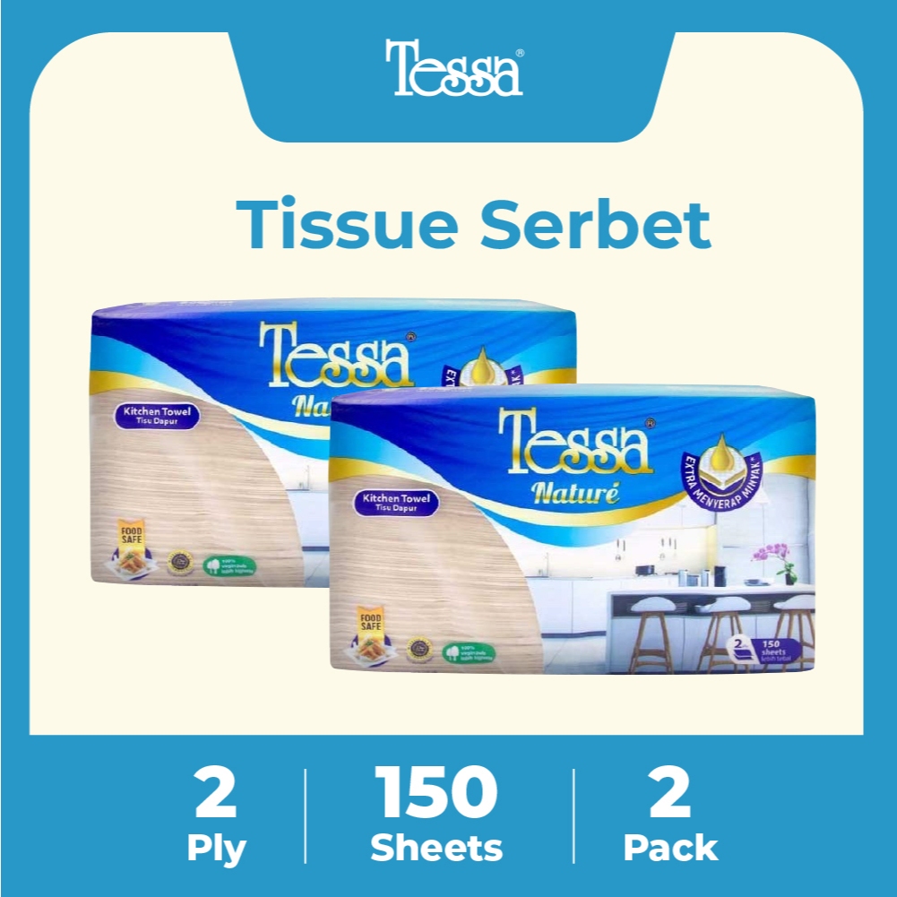 Jual Tissue Tessa - 2 pack Nature Kitchen Towel Interfold 150s Unbleach ...