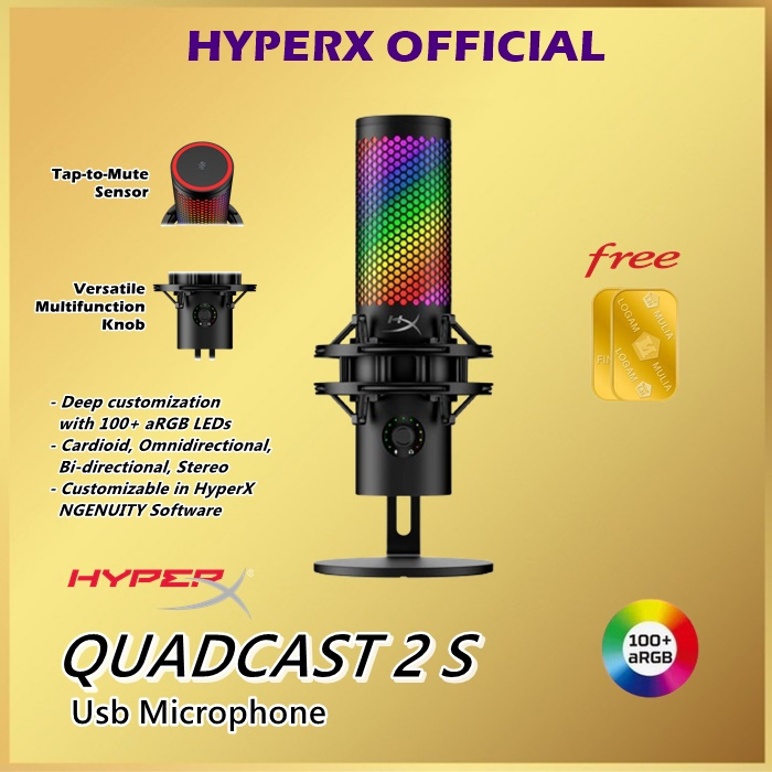 Jual HyperX QuadCast 2 S RGB USB Condenser Microphone QuadCast 2S ...