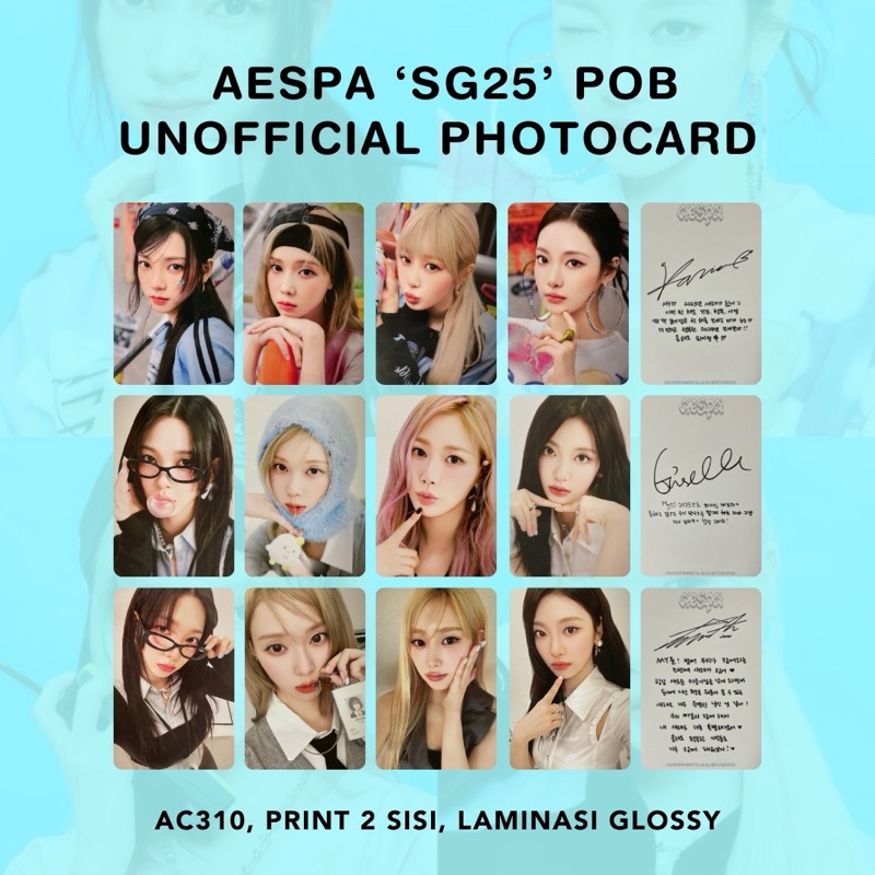 Jual POB AESPA ‘SEASON GREETINGS 2025’ Unofficial Photocard Karina Winter Giselle Ningning ...