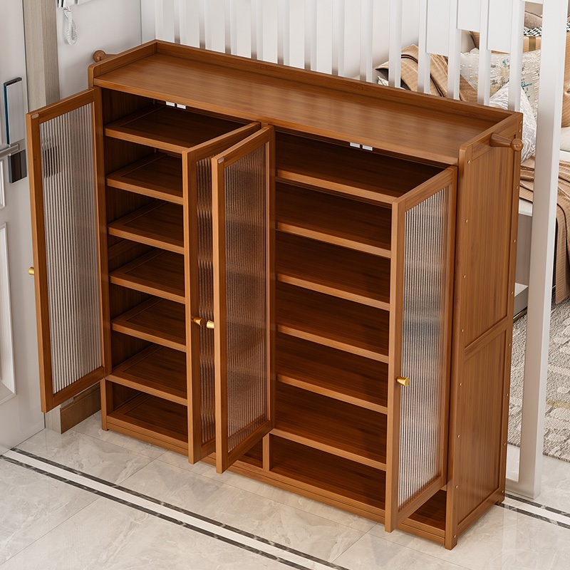 Jual Lemari Sepatu Rak Sepatu Tertutup Susun Kayu Penyimpanan ...