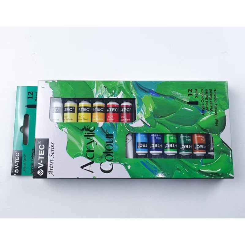 Jual warna cat akrilik vtec set paint 6 ml | Shopee Indonesia