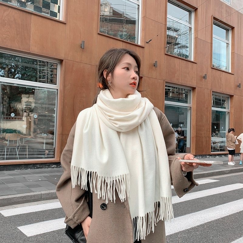 Jual Syal Korea Cashmere Thin Immitation Fashion Winter Autumn Musim ...