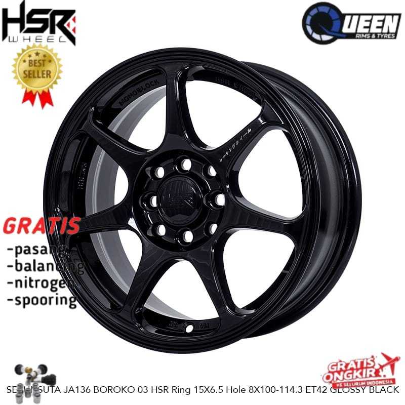 Jual Velg Mobil racing R15 HSR SEBUNSUTA Buat Brio freed Mobilio Yaris Vios Binguo Neta Agya ...