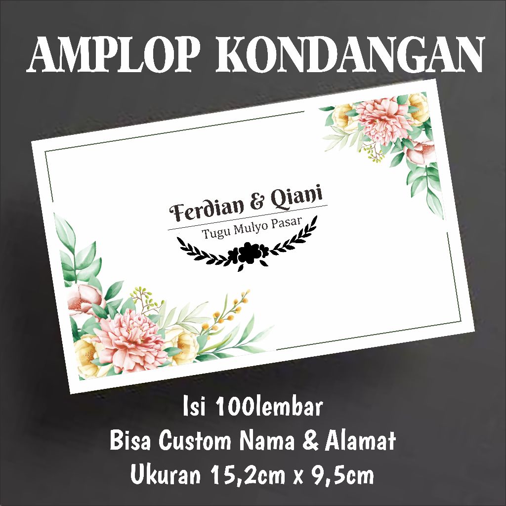 Jual AMPLOP KONDANGAN CUSTOM NAMA, AMPLOP DESAIN UNIK & ELEGAN, AMPLOP ...